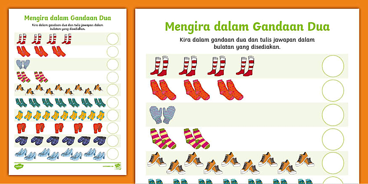 * NEW * Mengira dalam Gandaan Dua - Twinkl