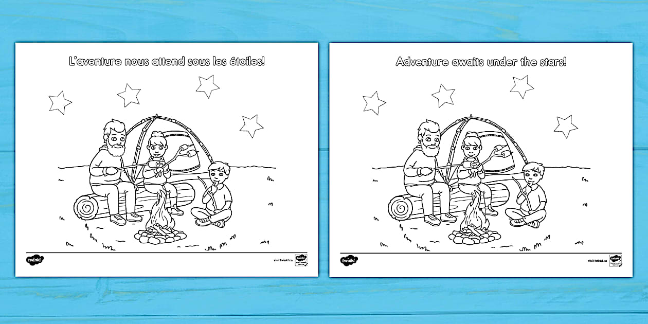 Summer Camping Colouring Page | Twinkl Resources - Twinkl