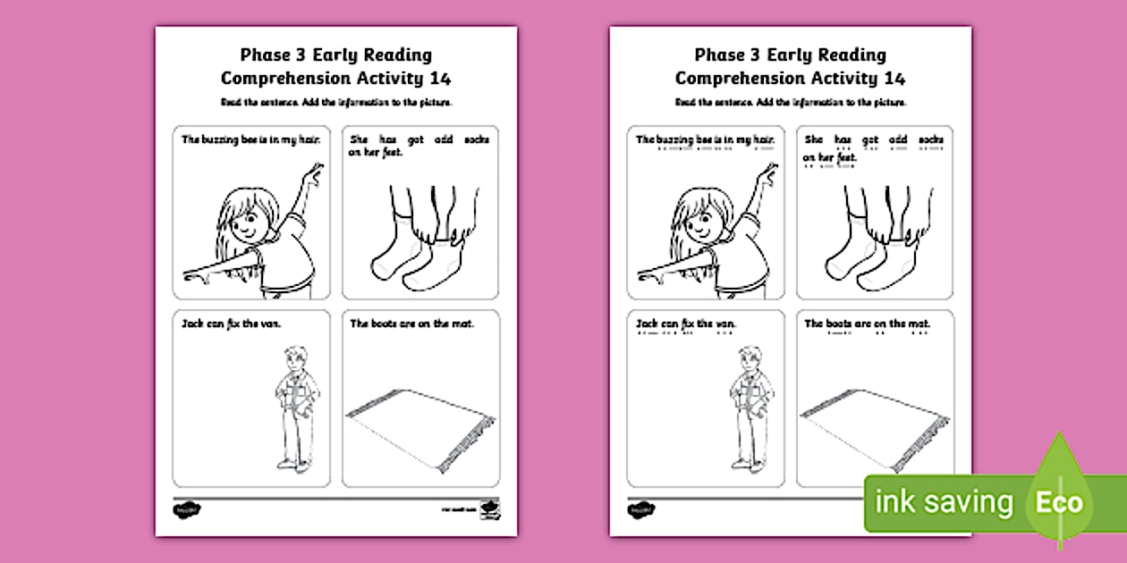 Phase 3 EYFS Reading Comprehension Activity 14 - Twinkl