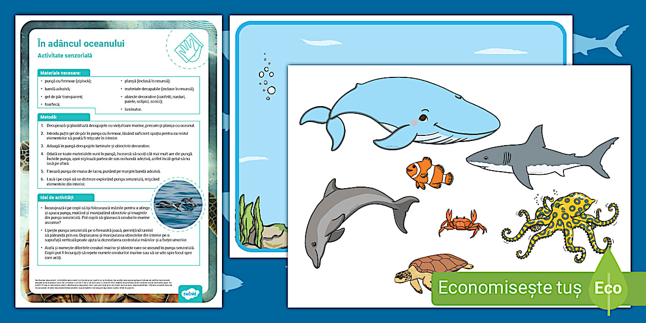 În adâncul oceanului – Activitate senzorială - Twinkl