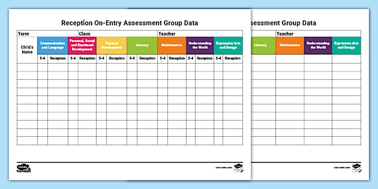 Reception On-Entry Development Matters Baseline Assessment 2020 (New EYFS