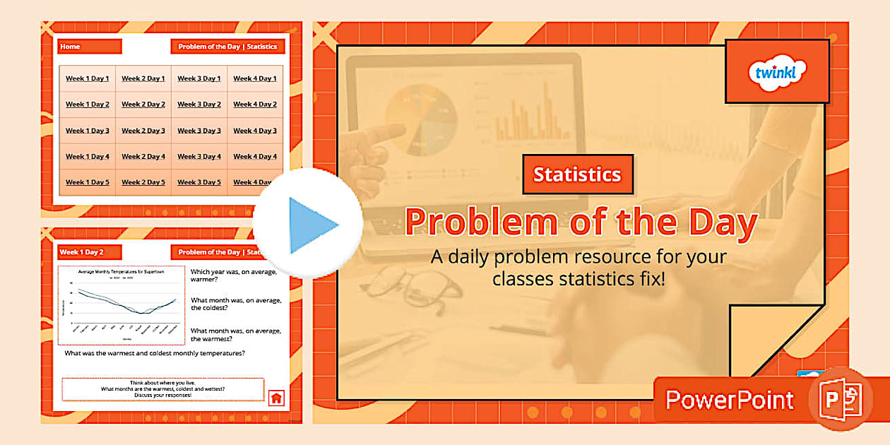 Level 4 (Phase 3) Statistics - Problem of the Day - Twinkl