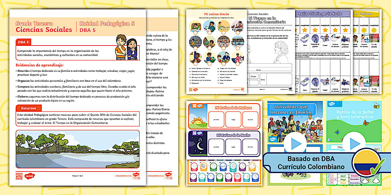 Actividades DBA Ciencias Sociales Grado Tercero - Twinkl