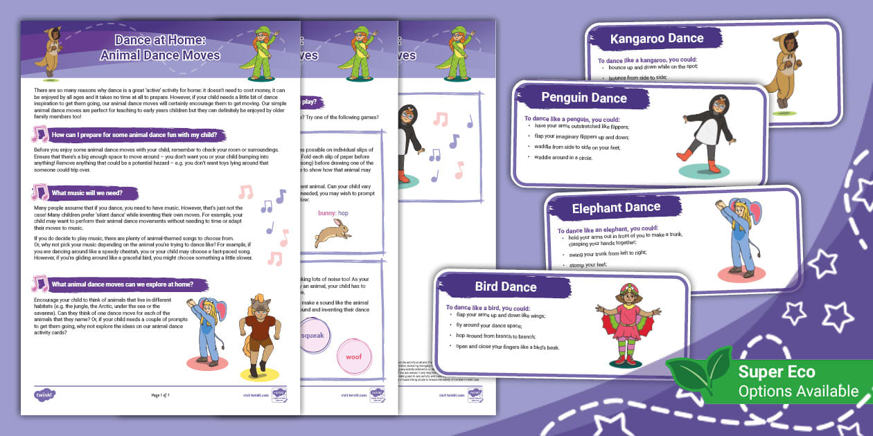 Dance at Home: Animal Dance Moves (Teacher-Made) - Twinkl