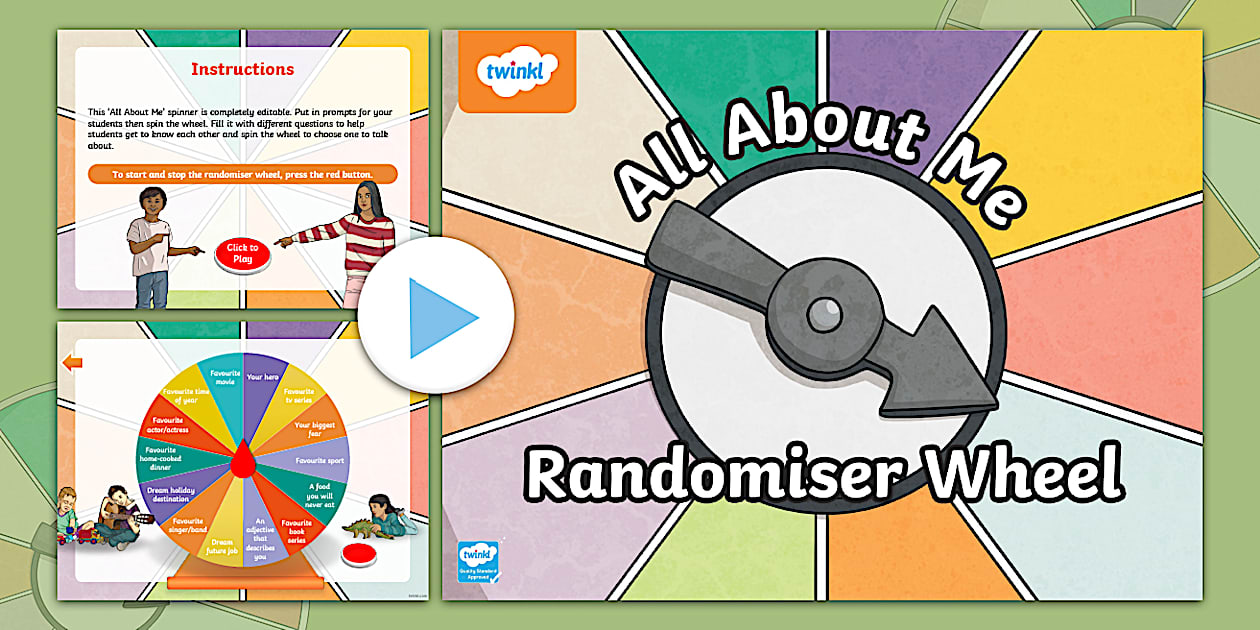 All About Me Spinner Game (teacher made) - Twinkl