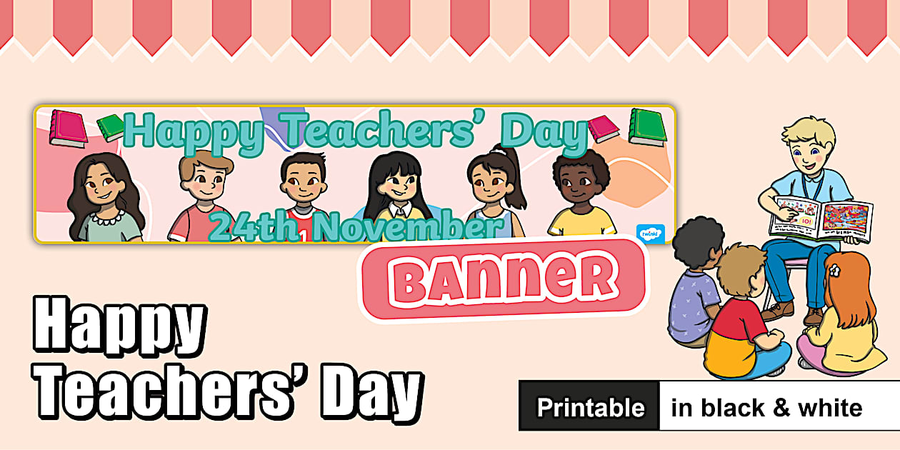 Happy Teachers' Day | Banner-Twinkl