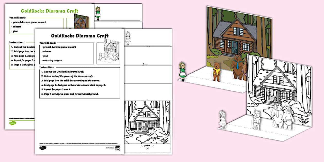 Goldilocks Diorama Craft - KS1 (teacher made) - Twinkl