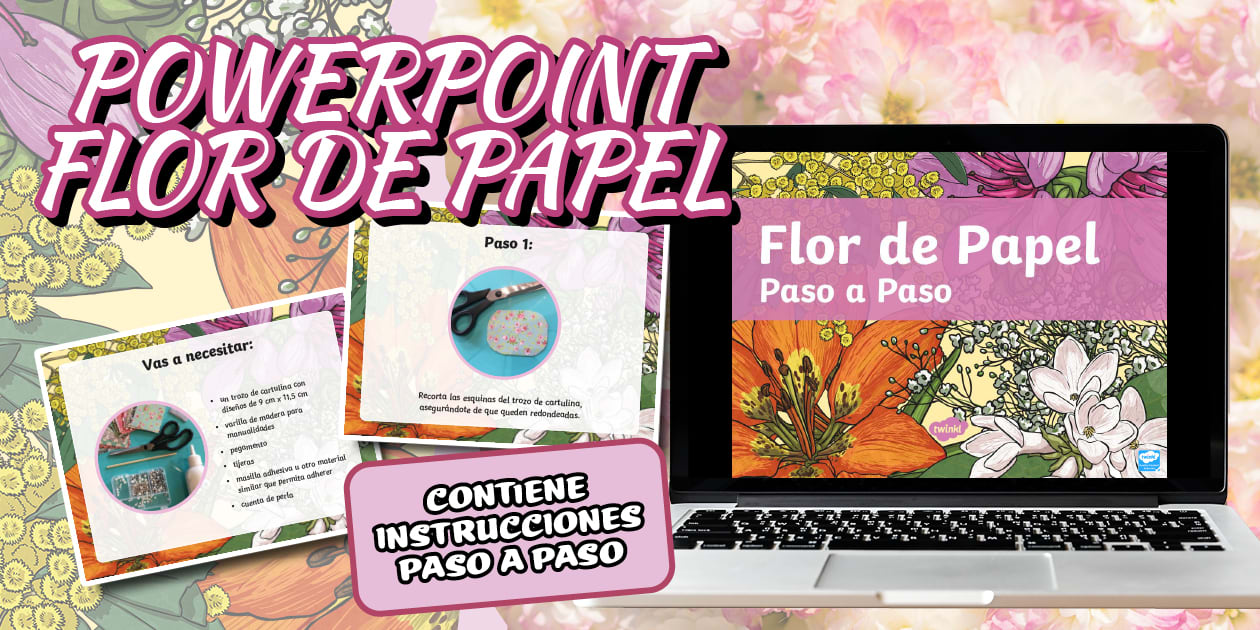 PowerPoint: Flor de Papel - Paso a Paso