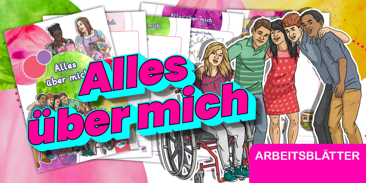 Alles über mich Arbeitsblätter (teacher made) - Twinkl