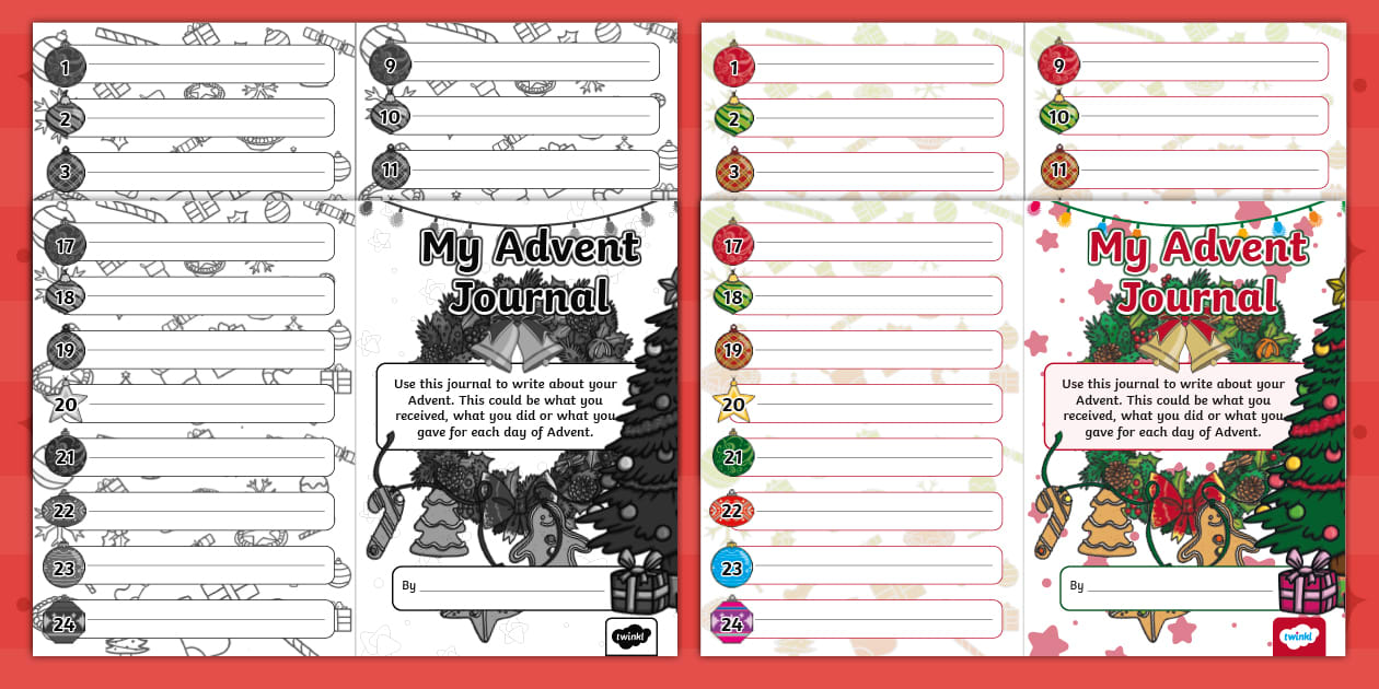 My Advent Journal Writing Frame (teacher made) - Twinkl
