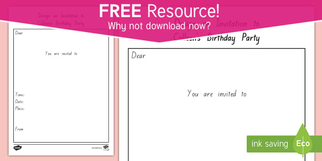 FREE! - Term 1 Week 3 Year 5 and 6 Chapter Chat Design an Invitation ...