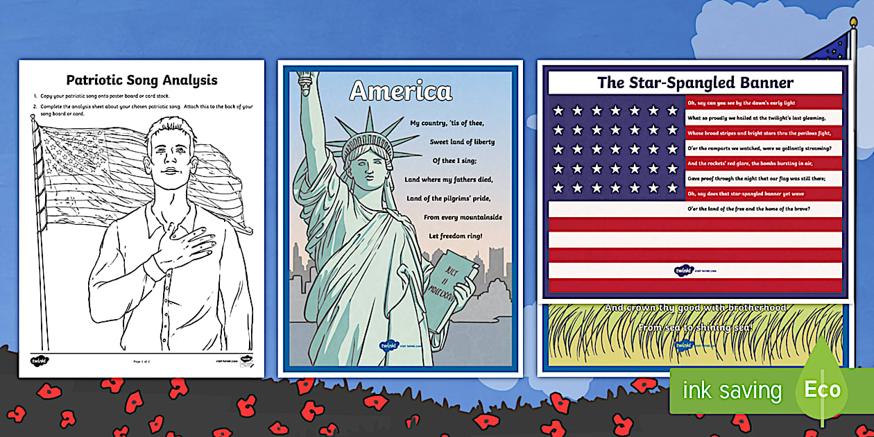 Patriotic Songs Meaning | Veterans Day | Twinkl USA - Twinkl