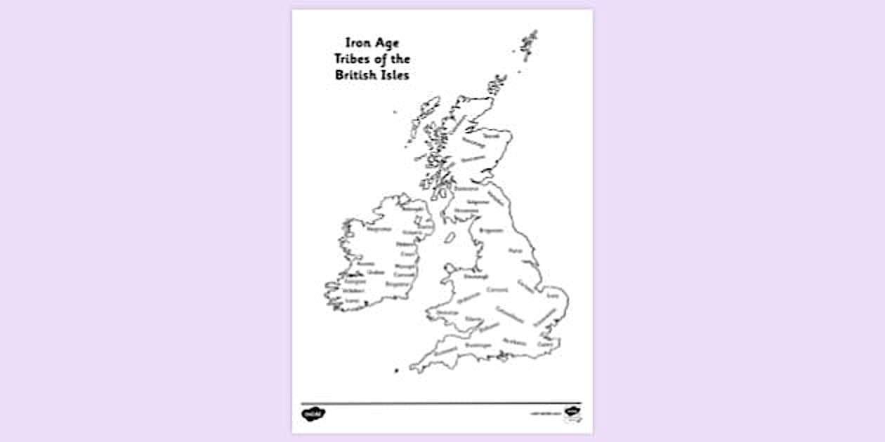 Iron Age Tribes of the British Isles Colouring Sheet