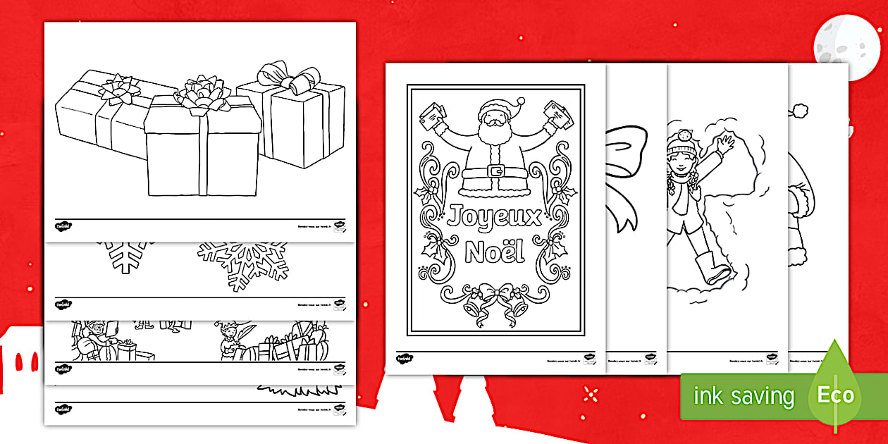 Feuilles de coloriage : Noël (teacher made) - Twinkl