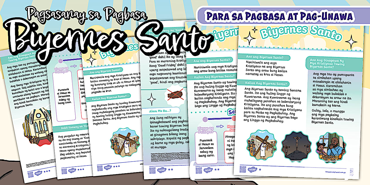 Biyernes Santo: Mga Pagsasanay Sa Pagbasa | Twinkl PH