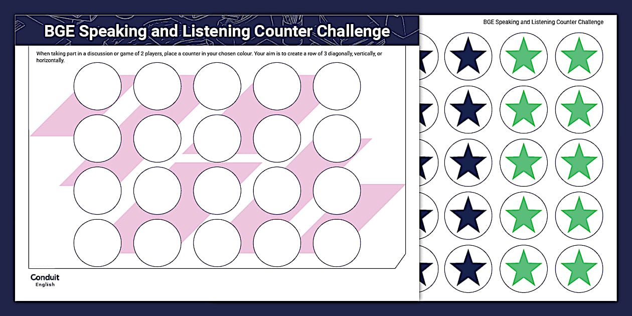 BGE Speaking and Listening Counter Challenge (teacher made)