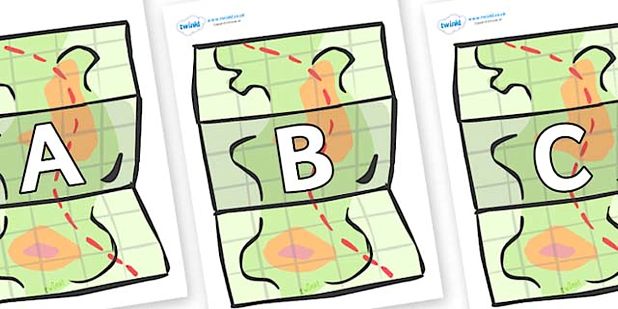 A-Z Alphabet on Maps (teacher made) - Twinkl