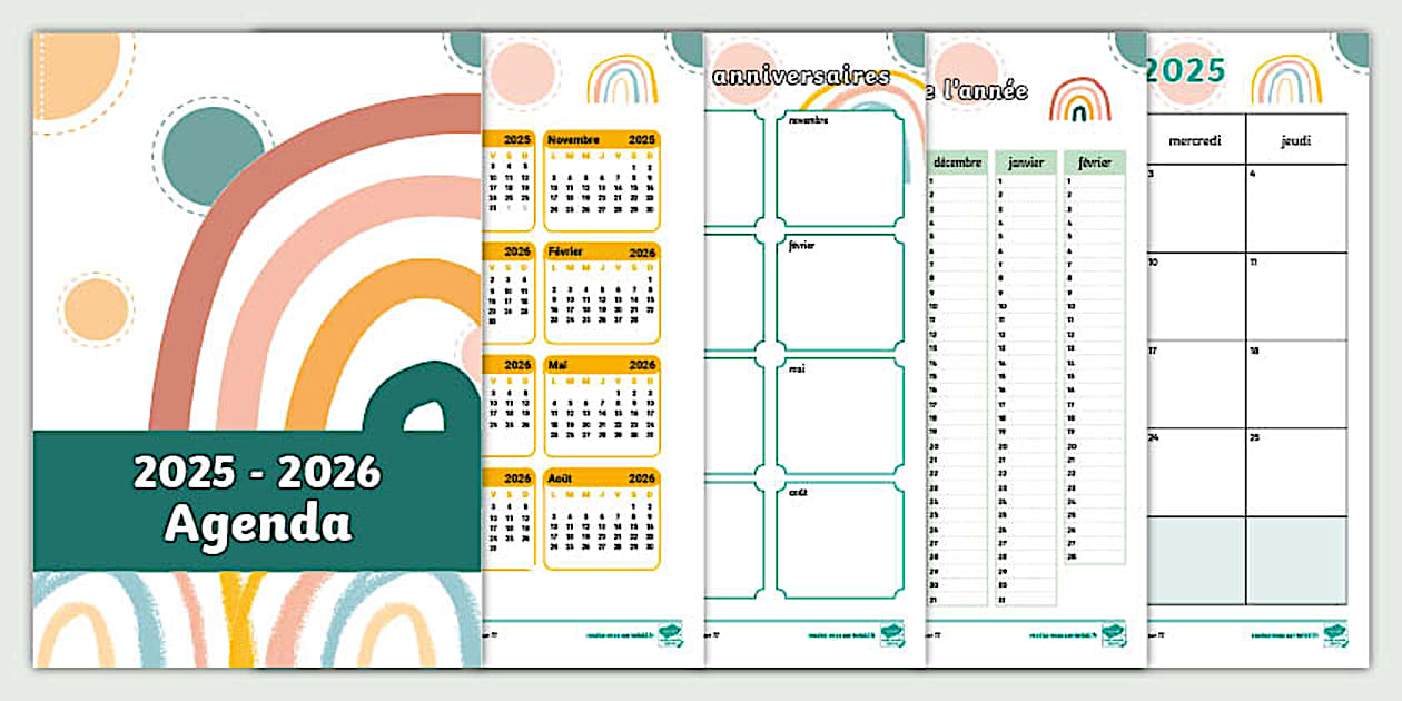 Mon agenda pour l'école 2025-2026 (teacher made) - Twinkl