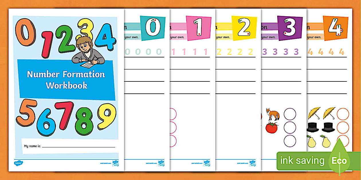 Number Formation Workbook (0-9) (Hecho por educadores)