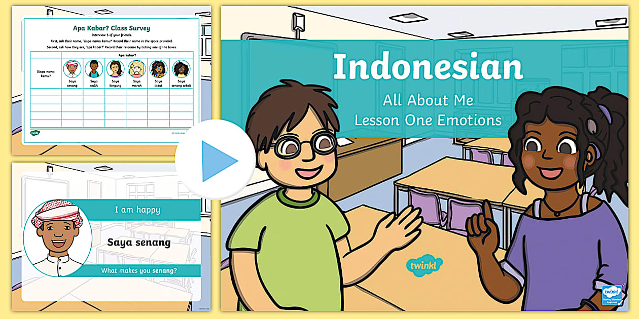 Indonesian All About Me Lesson 1 Emotions PowerPoint