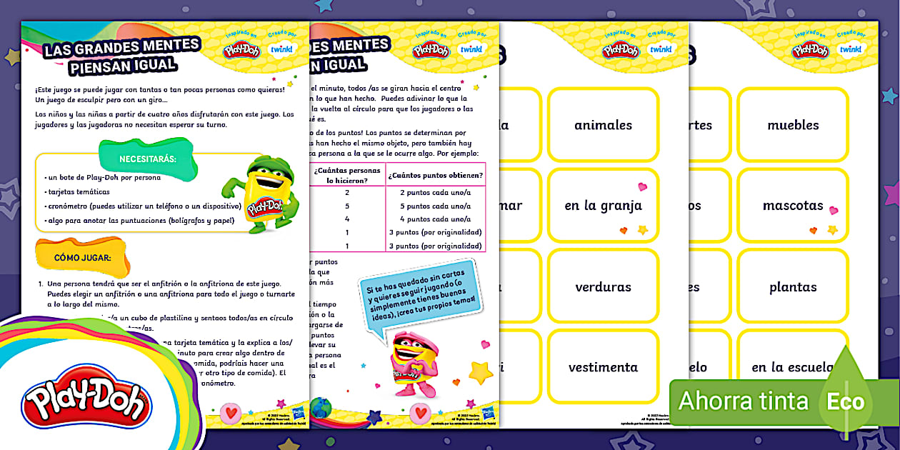 FREE! - Play-Doh: Juego de esculpir (teacher made) - Twinkl