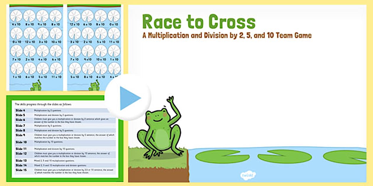 Race to Cross PowerPoint (teacher made) - Twinkl