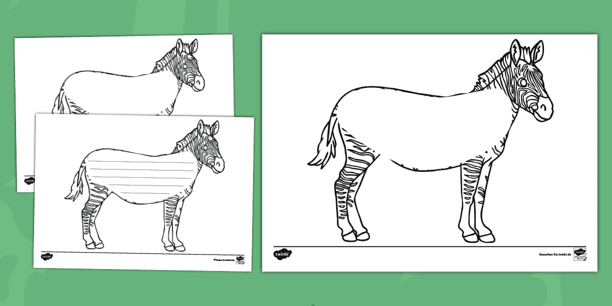 Zebra - Schreibvorlage - Twinkl Writing Frames - Twinkl