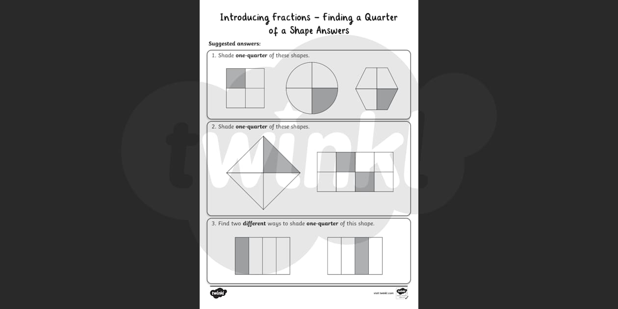 quarter shape object