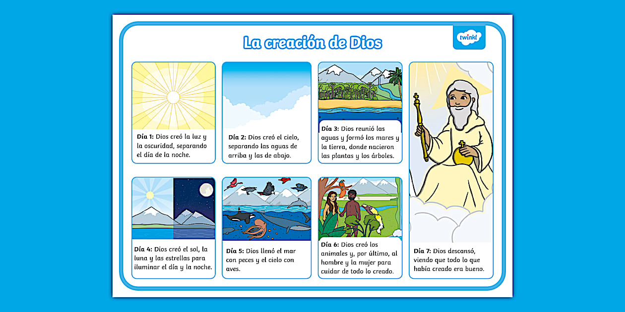 Lámina: Creación de Dios para niños | Twinkl