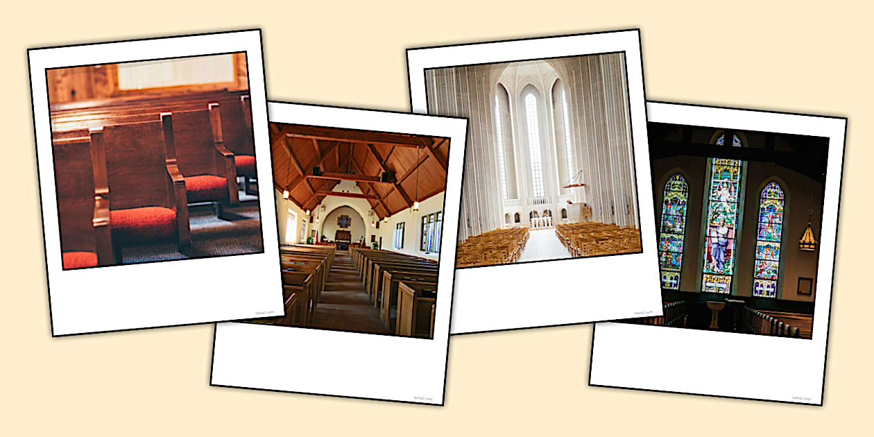 Inside Churches Instant Photo Style Display Images - Twinkl