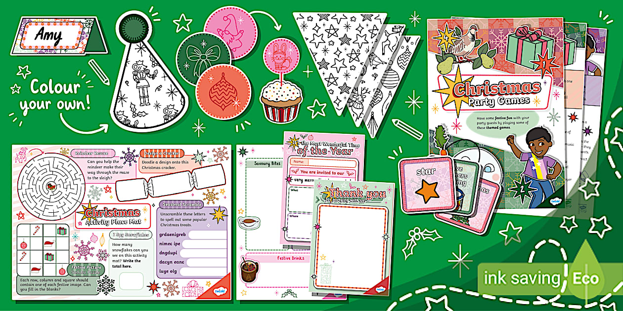 Christmas Party Pack (Ages 5 - 7) (teacher made) - Twinkl