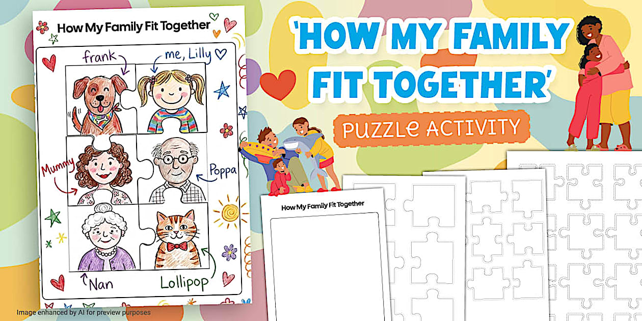 'How My Family Fit Together' Puzzle Activity