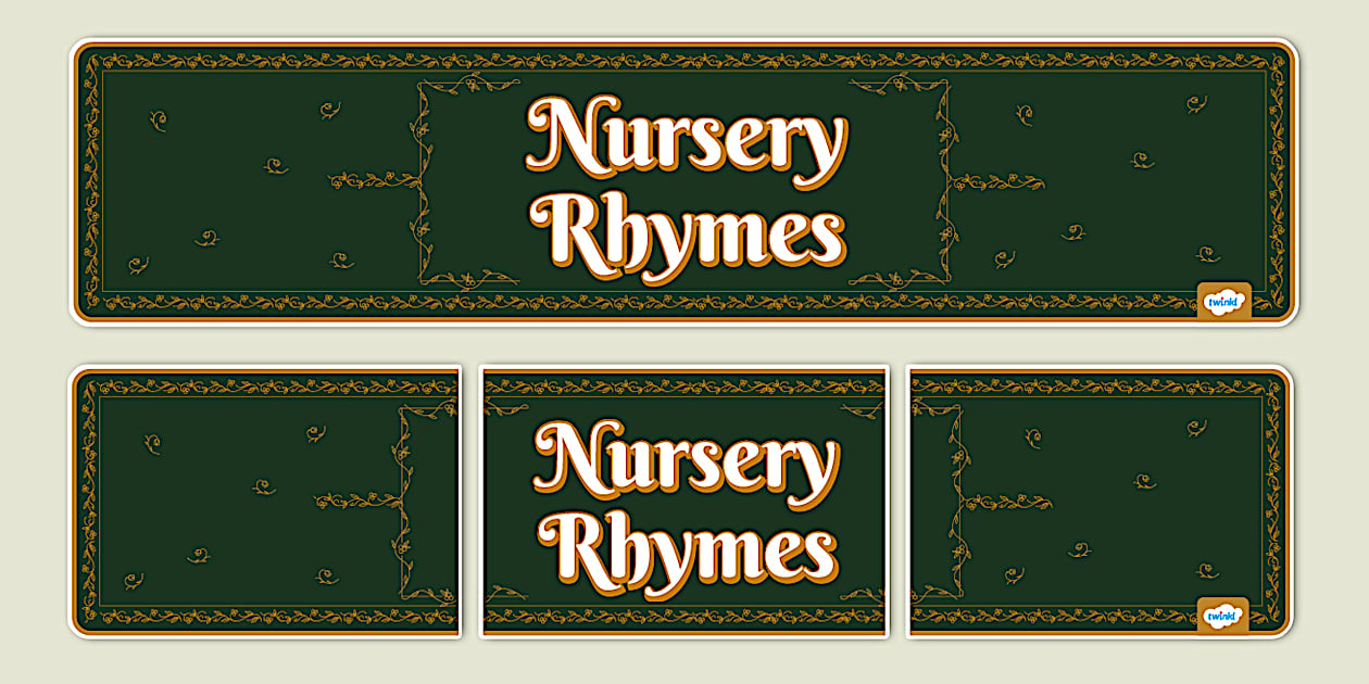 Traditional Tales-Themed Nursery Rhymes Display Banner