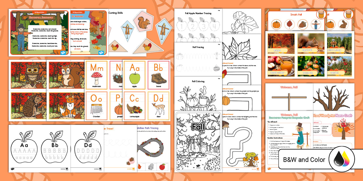 Early Childhood Fall Activity Pack (teacher made) - Twinkl