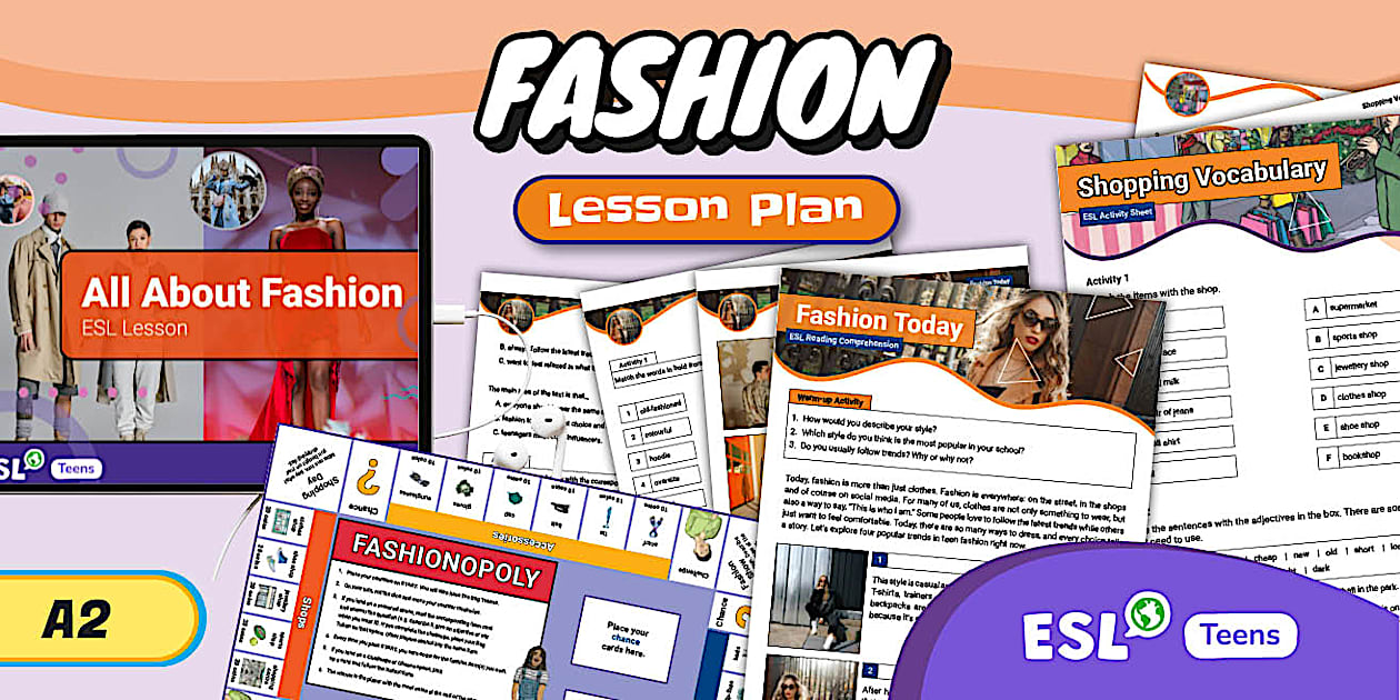 Fashion ESL Lesson Plan for Teens