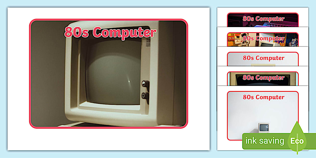 80s Computer Photo Pack (teacher made) - Twinkl