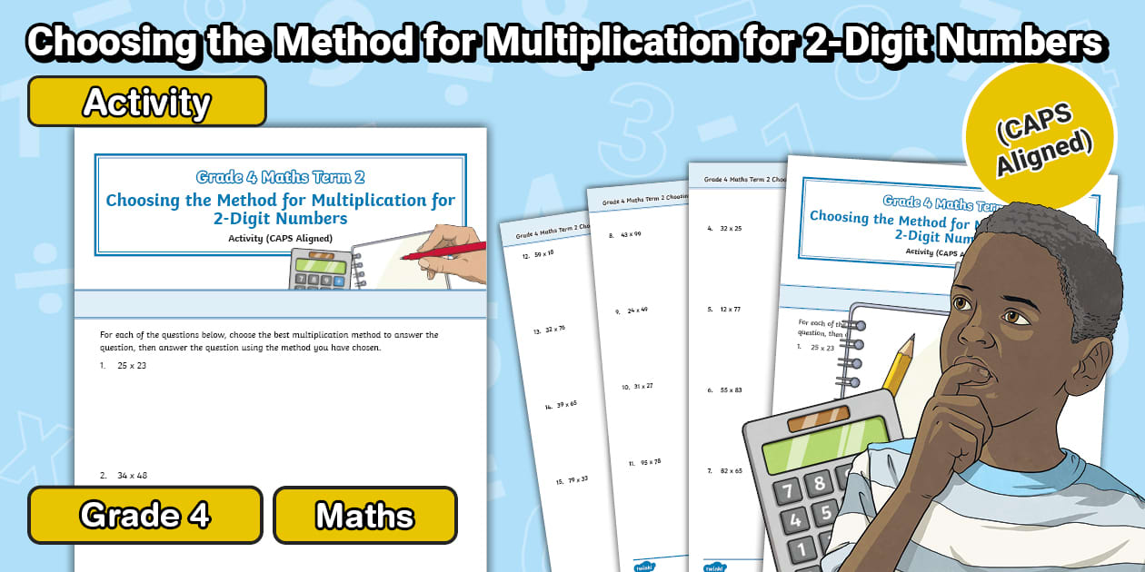 Grade 4 Maths Term 2 - Methods for Multiplication for 2-Digit Numbers