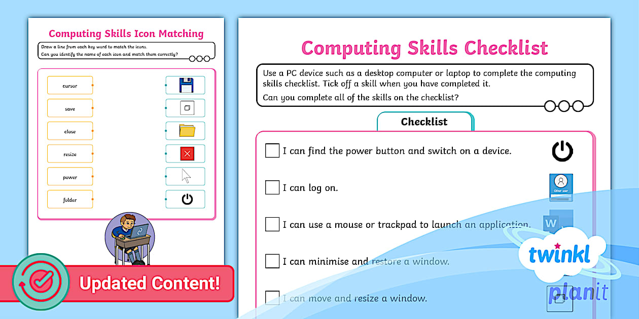 Computing: Computing Skills: Year 1 Home Learning Tasks