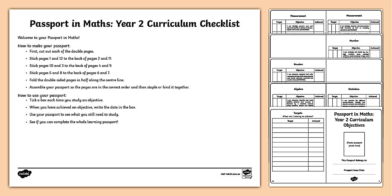 Year 2 Maths Assessment I Can Statements Checklist - Twinkl