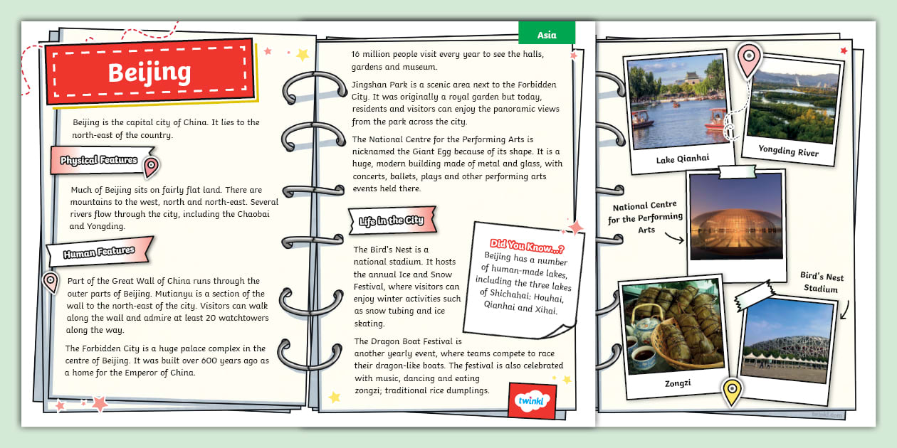 * NEW * KS2 Beijing Fact File (teacher made) - Twinkl