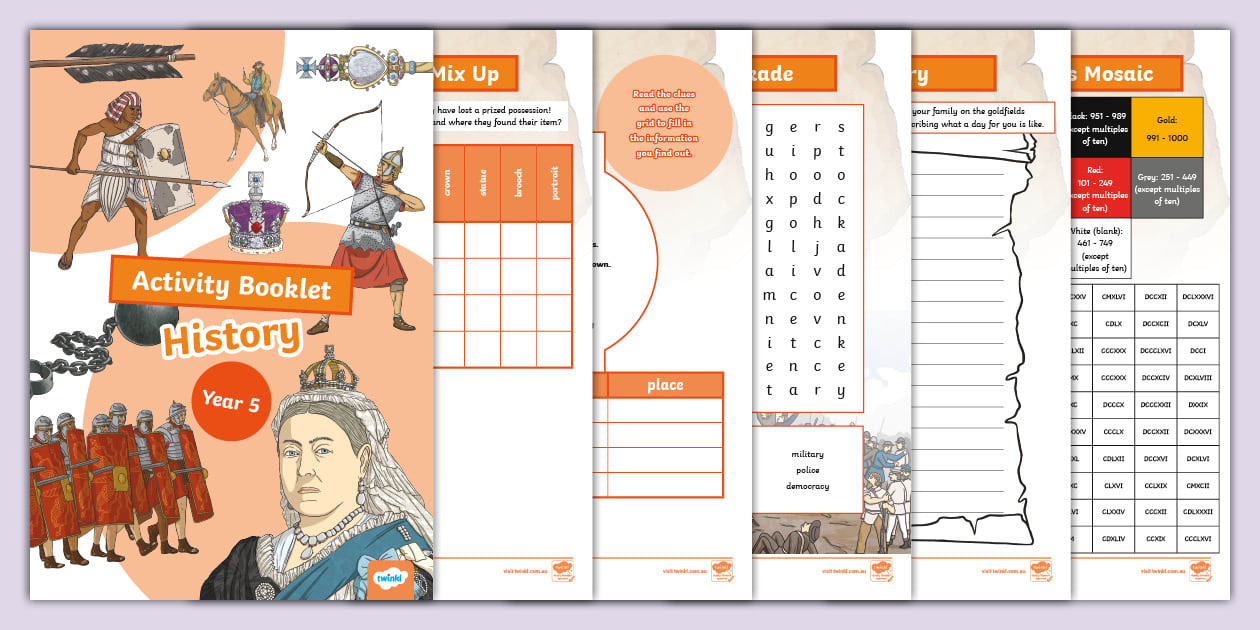 History Activity Booklet Year 5 (teacher made) - Twinkl