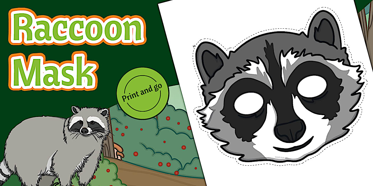 Raccoon Role-Play Mask (teacher made) - Twinkl