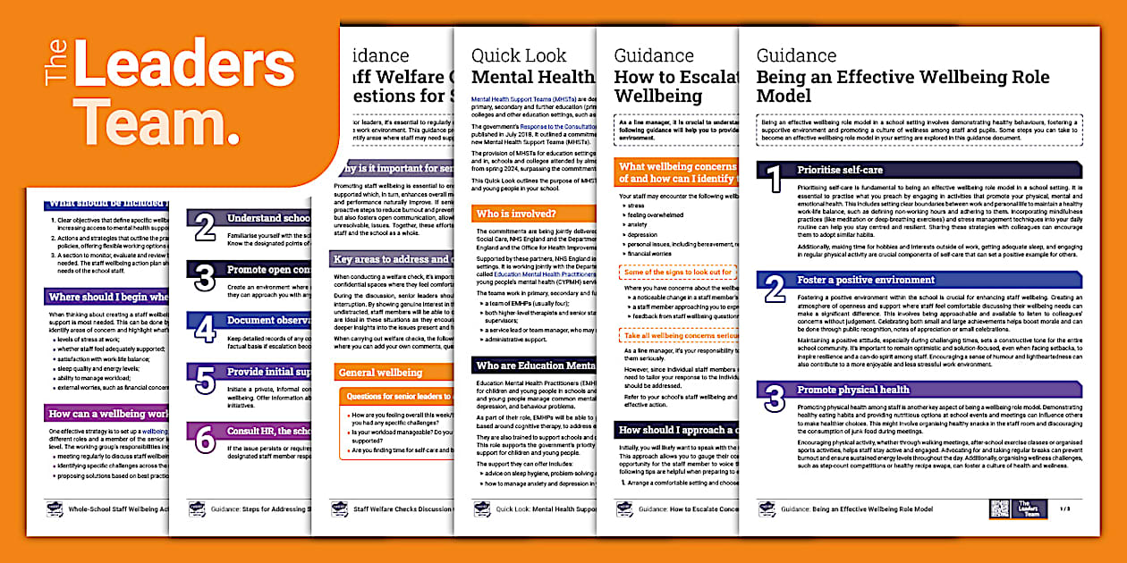 Supporting Staff Mental Health and Wellbeing Pack - SLT