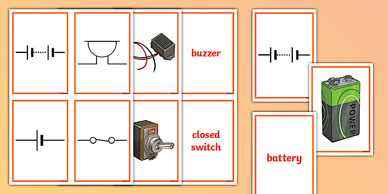 Gr 6: Electric Circuits: Circuit Symbols: Matching Cards