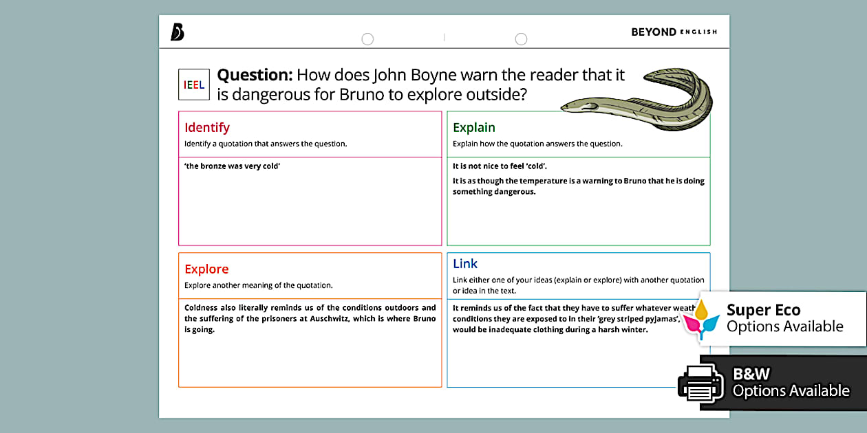 Paragraph Structure Example IEEL Worksheet | Beyond - Twinkl