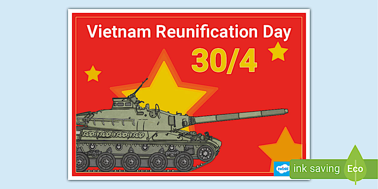 Editable Vietnam Reunification Day poster - Twinkl