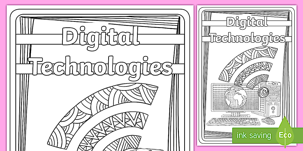 SA Digital Technologies Mindfulness Colouring Book Cover
