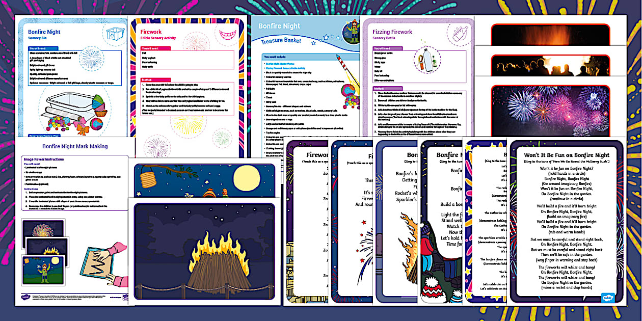 Bonfire Night Crafts for Toddlers | Firework Pack 0-2 Years