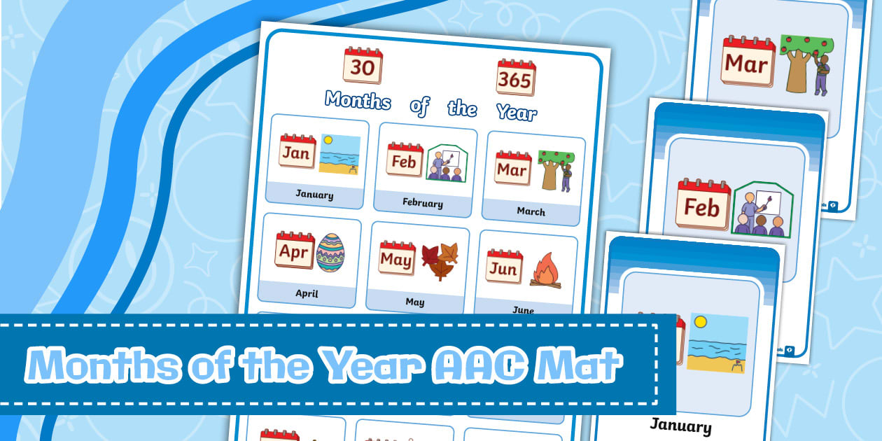 Twinkl Symbols: Months of the Year AAC Southern Hemisphere
