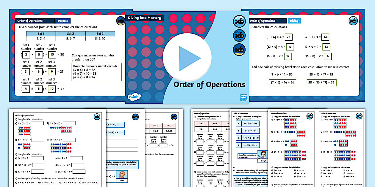 👉 Y6 Diving into Mastery: Order of Operations Teaching Pack
